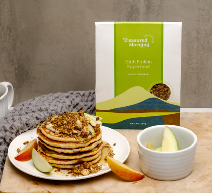 Apple Crumble | High Protein Superfood Breakfast | Treasured Morning